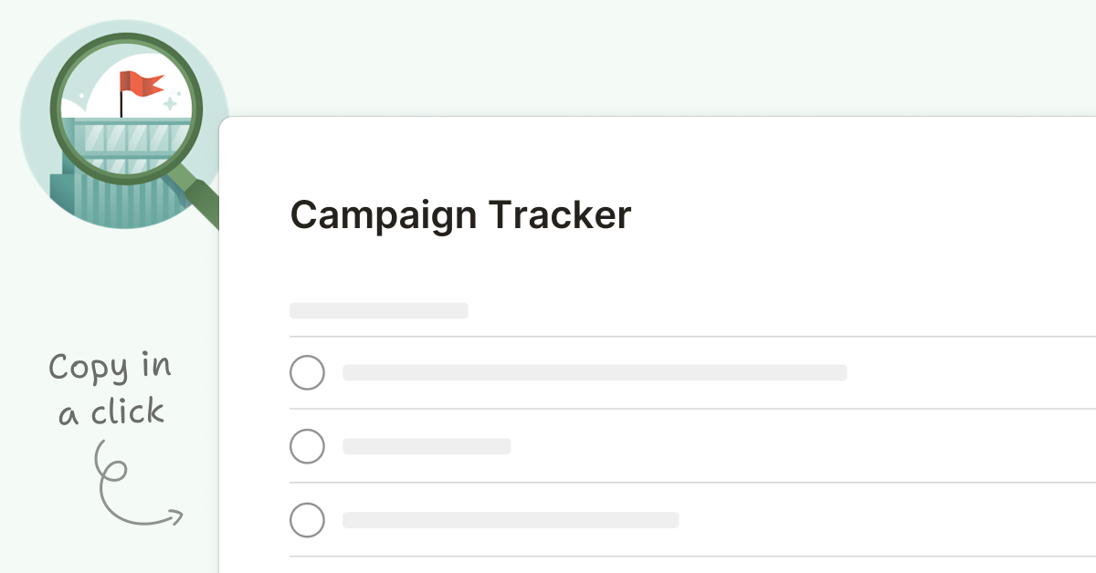 Campaign Tracker - Templates | Todoist